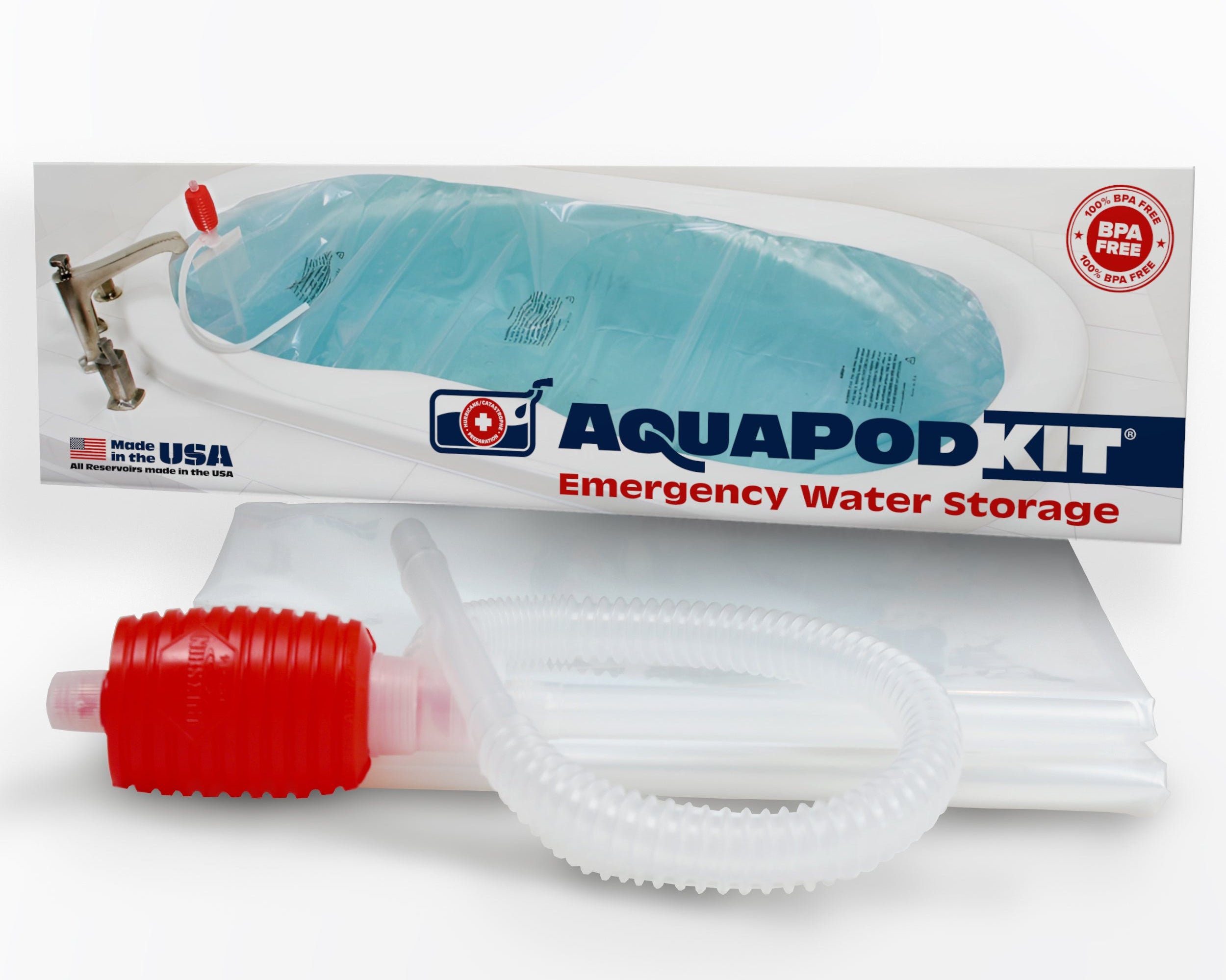 AquaPod Bathtub Bladder - Emergency Water Storage Solution (Box kit ...